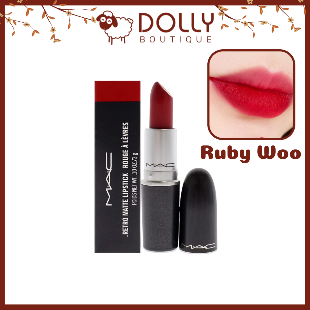 MAC Retro Matte Lipstick 707 Ruby Woo | Shopee Malaysia