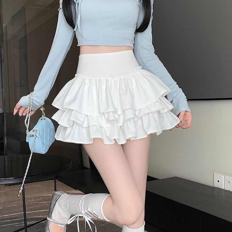 High-waisted 3-layer skirt | Shopee Malaysia