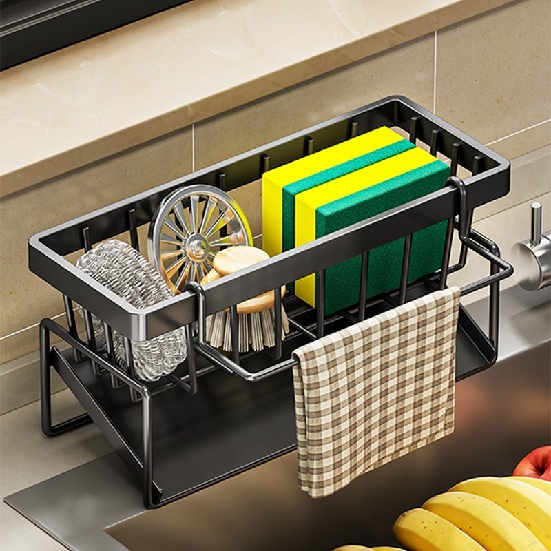 Dishwashing shelf, dishcloth rack on the sink with convenient tilting ...