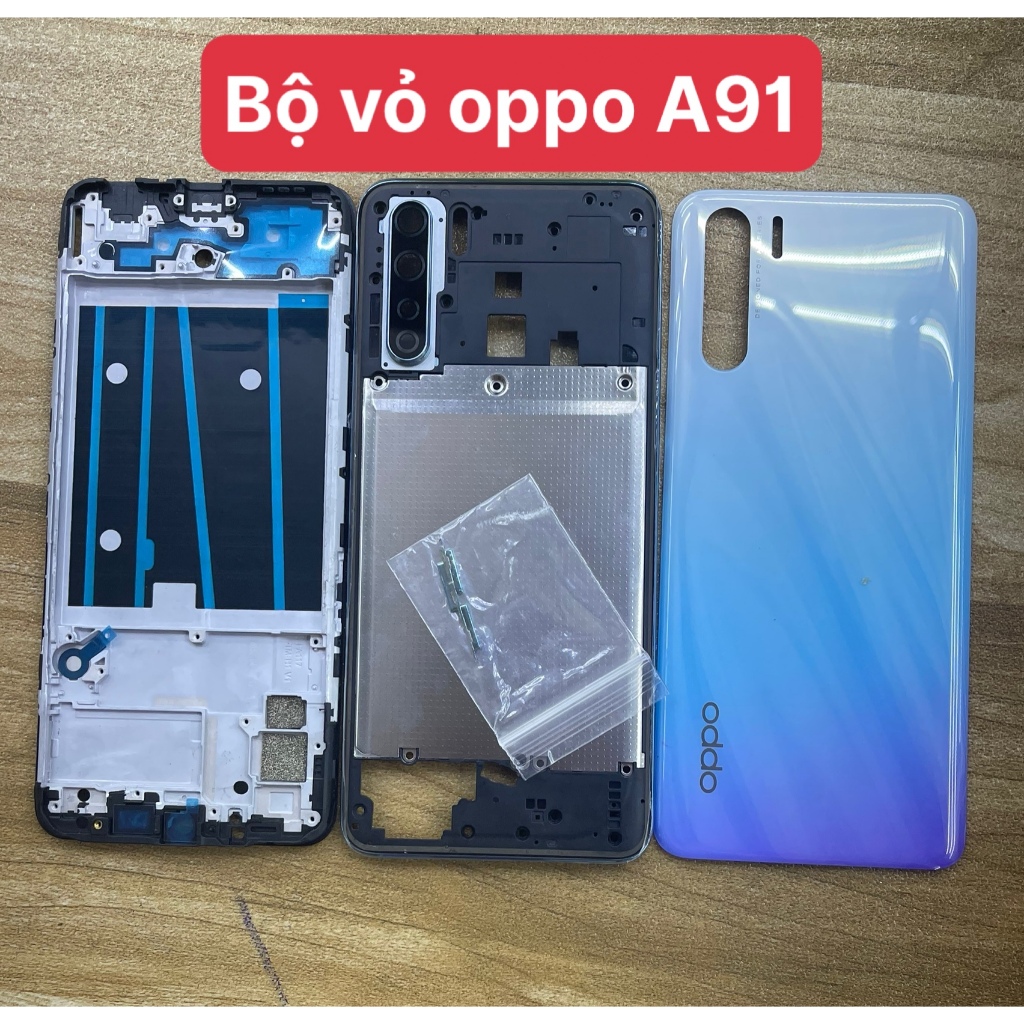 Oppo A91/ case + skeleton + sim tray + camera glass + oppo A91 phone ...