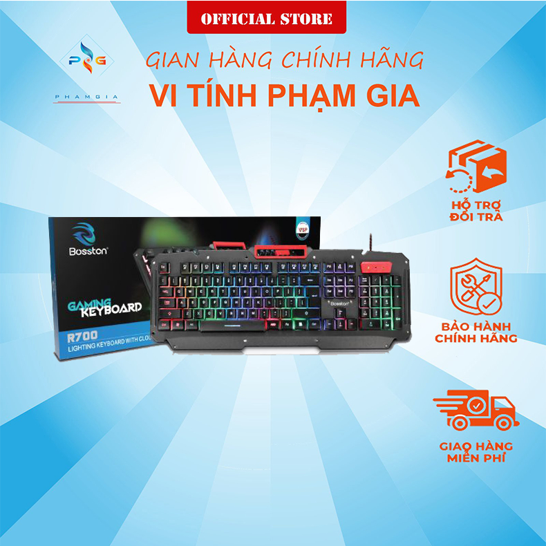Genuine mechanical keyboard Bosston R700 LED Gaming computer keyboard ...