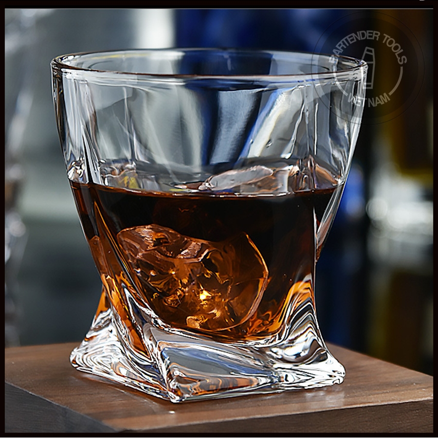 Whiskey glass rock glass with twisted base 300ml (BG102) | Shopee Malaysia