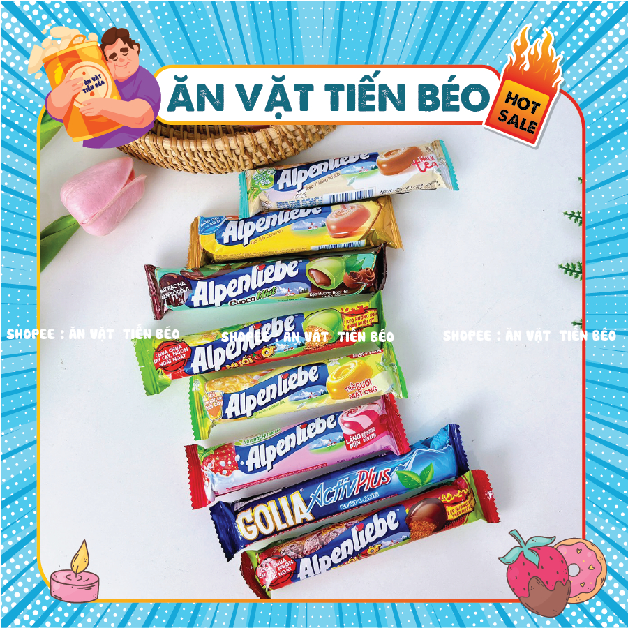 [COMBO OF 5 BOXES] Smooth Alpenliebe candy, hard and fatty candy of all ...