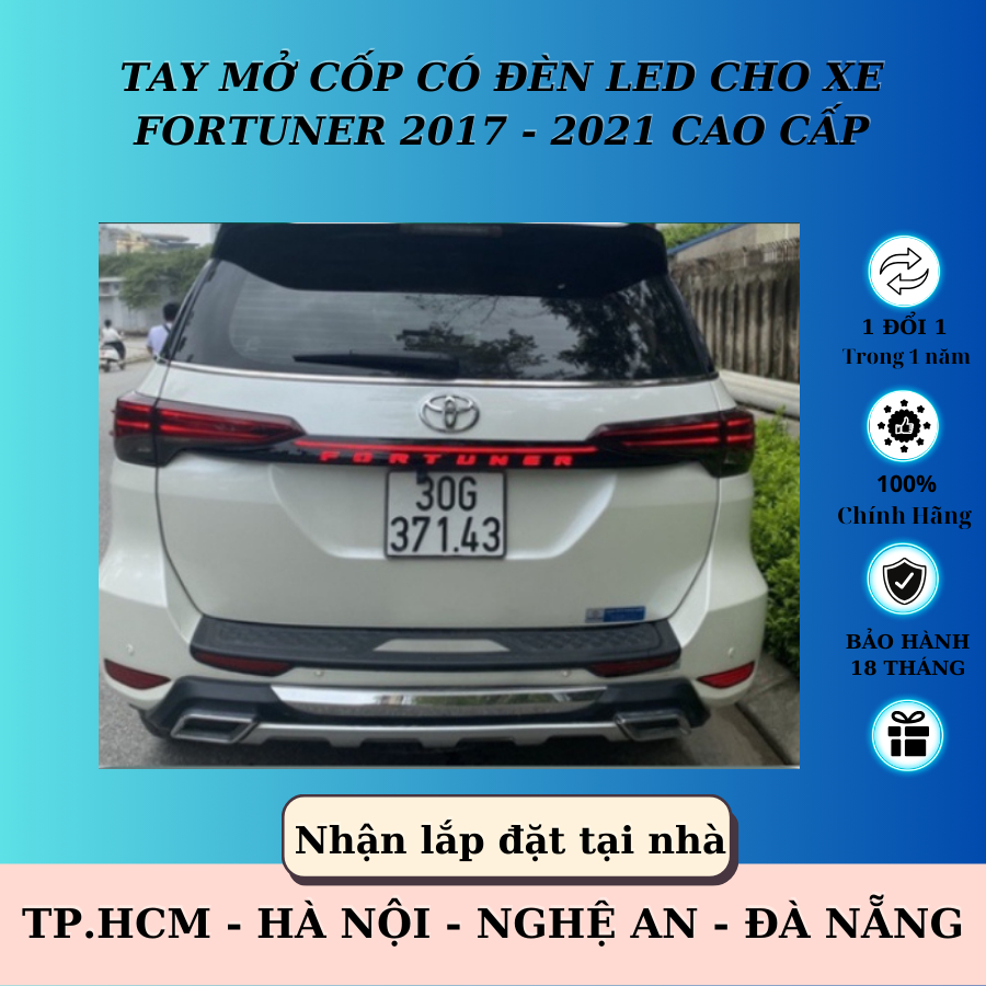 Hand Open The Trunk With Led Light For For Fortuner 2017-2021 High-End ...