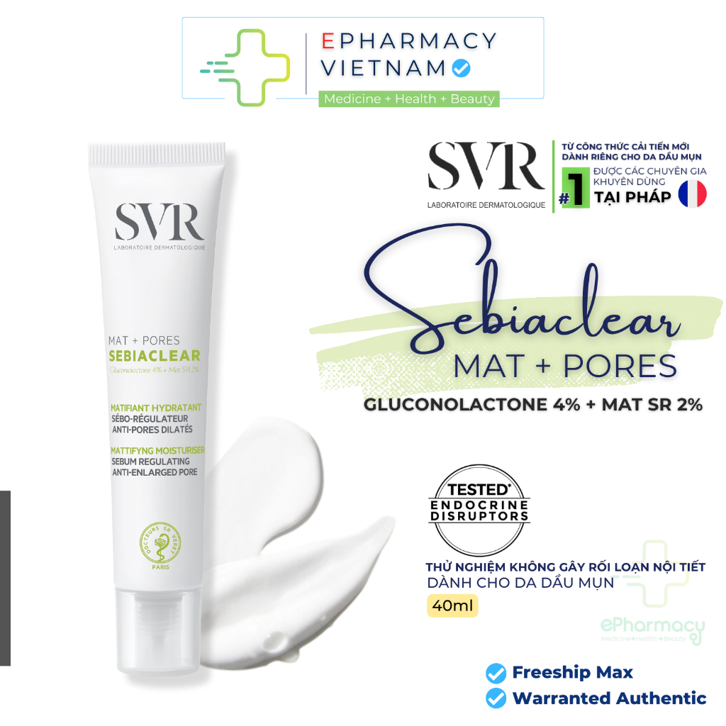 Svr Sebiaclear Mat + Pores Oil Control Acne Reduction Cream for ...
