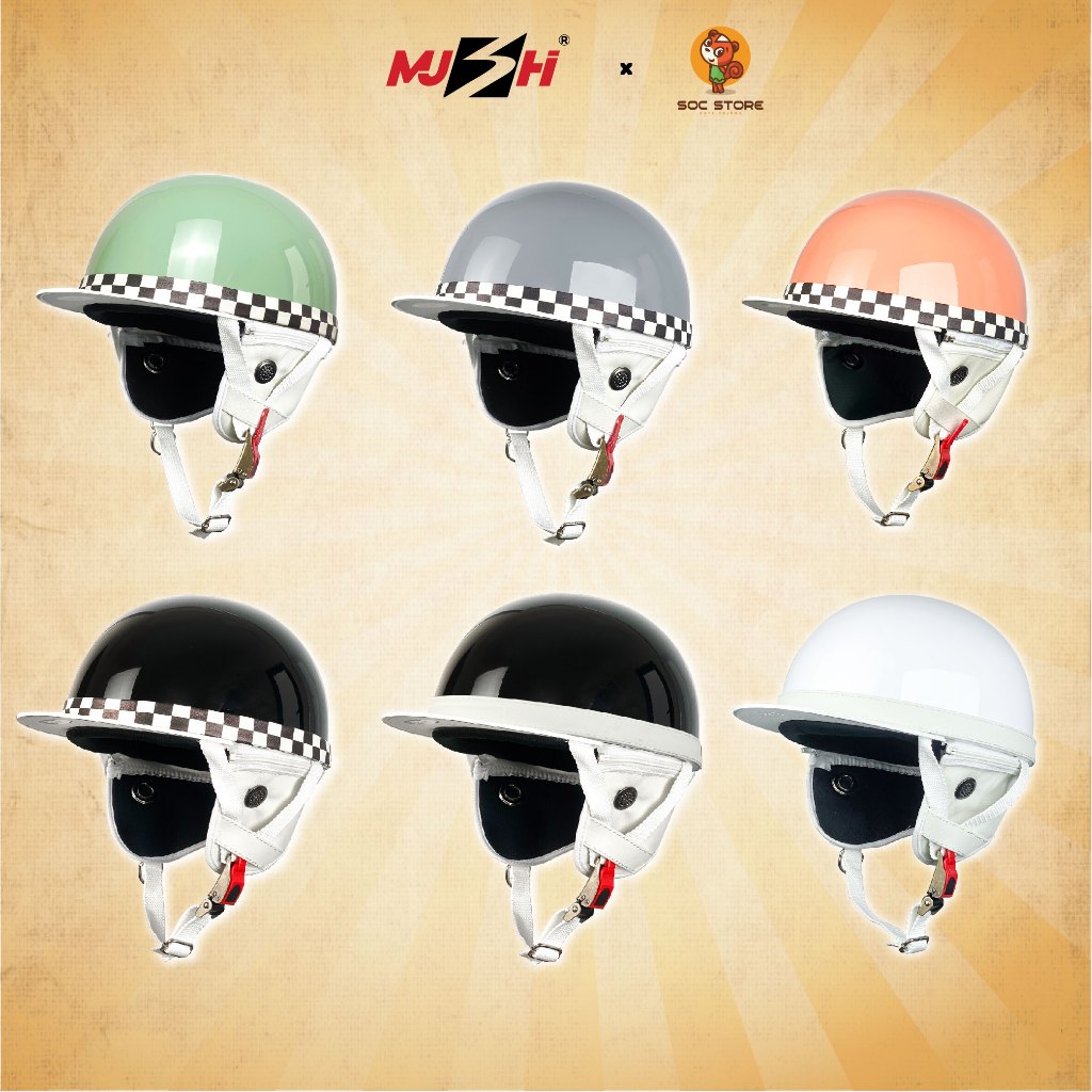 Bosozoku VER 2 plain helmet, Japanese style helmet, Mu3hi vintage style ...