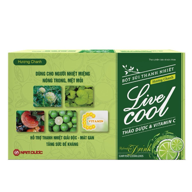 Live Cool Nam Duoc effervescent powder with lemon flavor (box of 10 ...