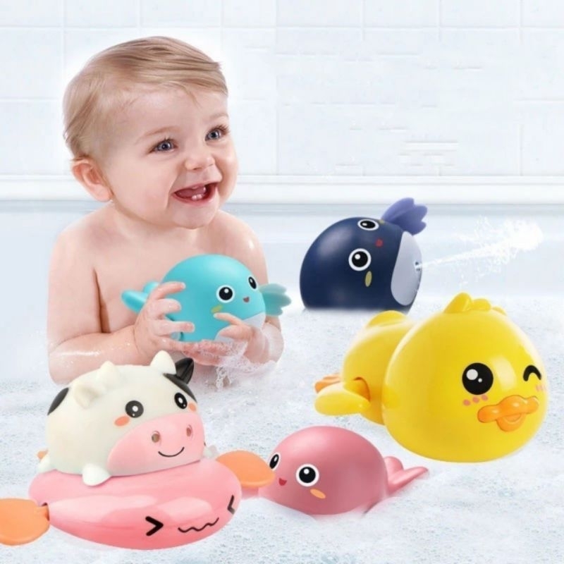 Wind-up Turtle, Whale, and Duck Swimming Toys - Extremely Cute Bathroom ...