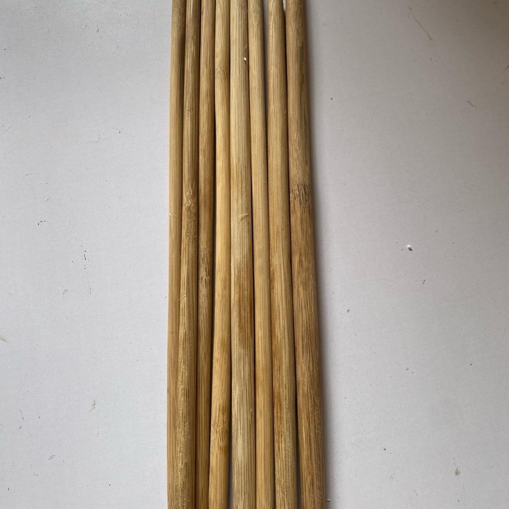 Long straight bamboo bridge made of sturdy, processed old bamboo ...