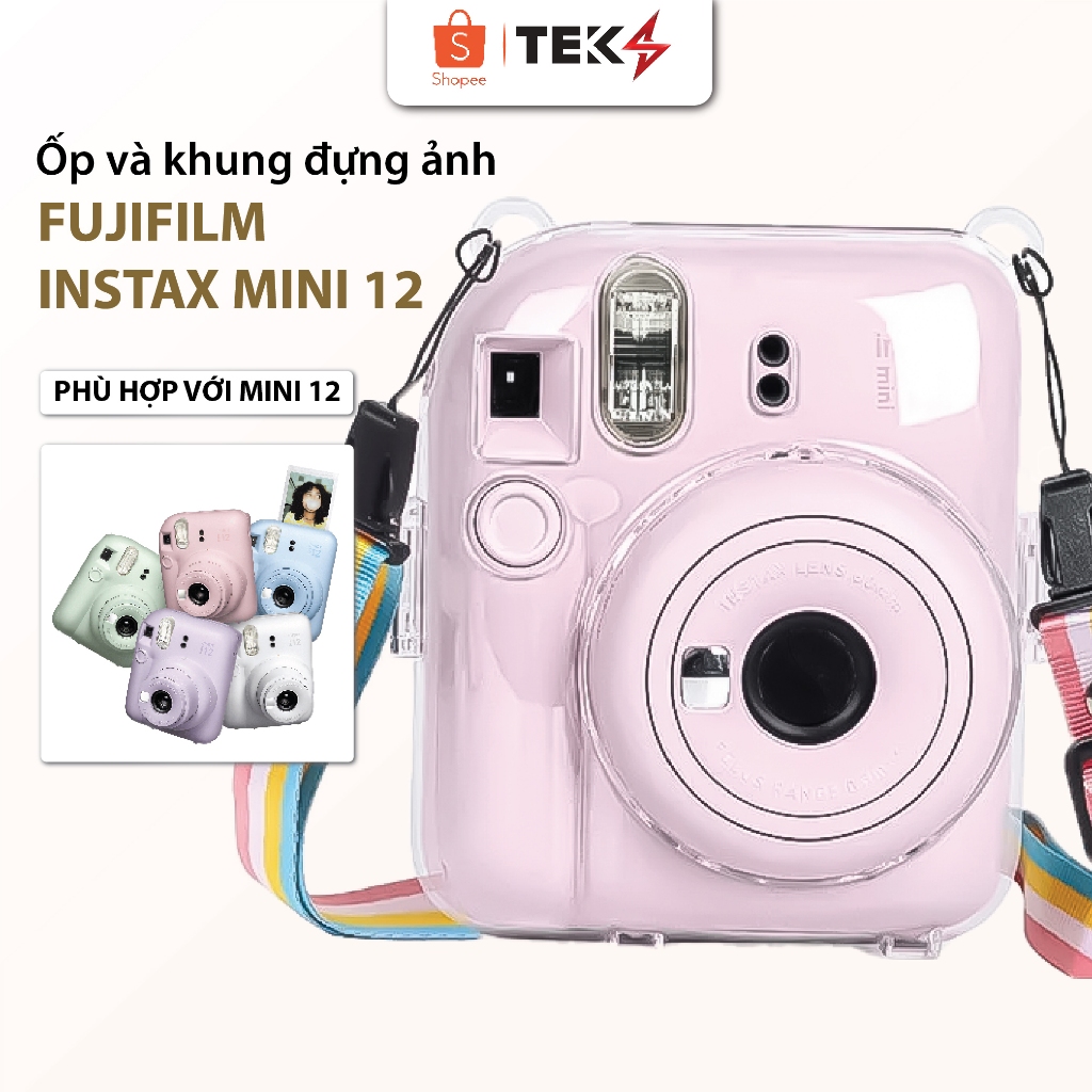 Instax Mini 12 Transparent Camera Case - Strap and Photo Frame Included ...