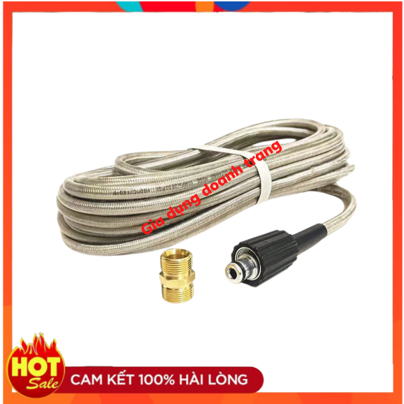 Car washer wire 10M,15,20,30M high pressure with 2 large 22mm threaded ...