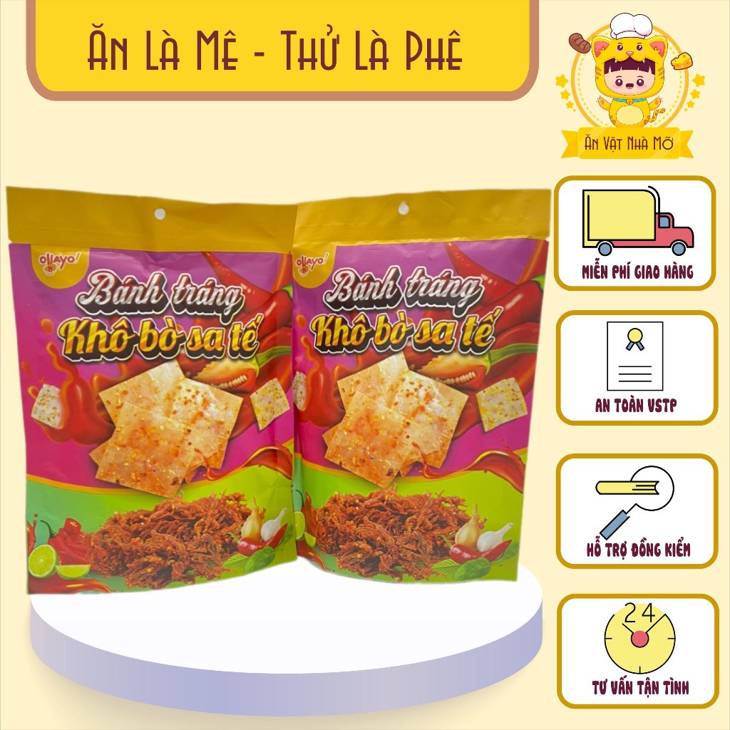 SA Snack Satay Beef Jerky Rice Paper, Instant Beef sate Rice Paper 40g ...