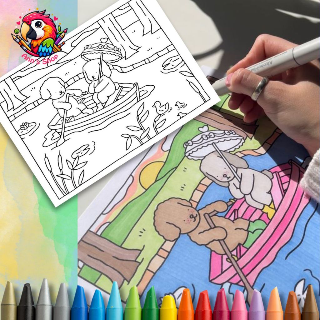 Complete set of 160 coloring pages "Bobbie Goods" size a4/a5 - Ann ...