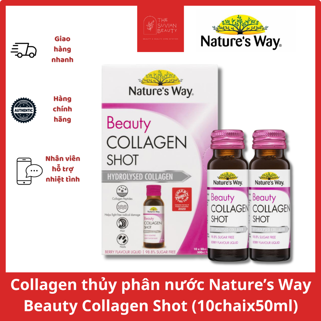Nature's Way Beauty Collagen Shot Liquid Hydrolyzed Collagen ...