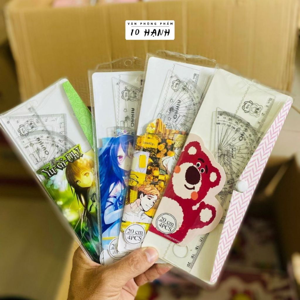 Hard Ruler Set 4 Piece 20CM - Set of 4 Hard Ruler 20CM (Straight ruler ...