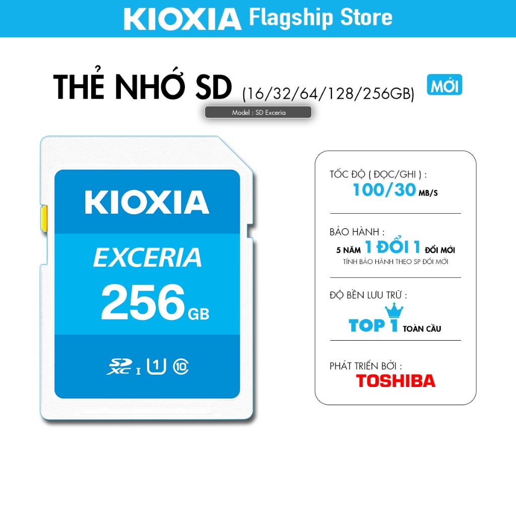 Kioxia U3 V30 SD Memory Card [ SD Exceria / SD Exceria Plus ] - Genuine Product (16GB 32GB 64GB ...
