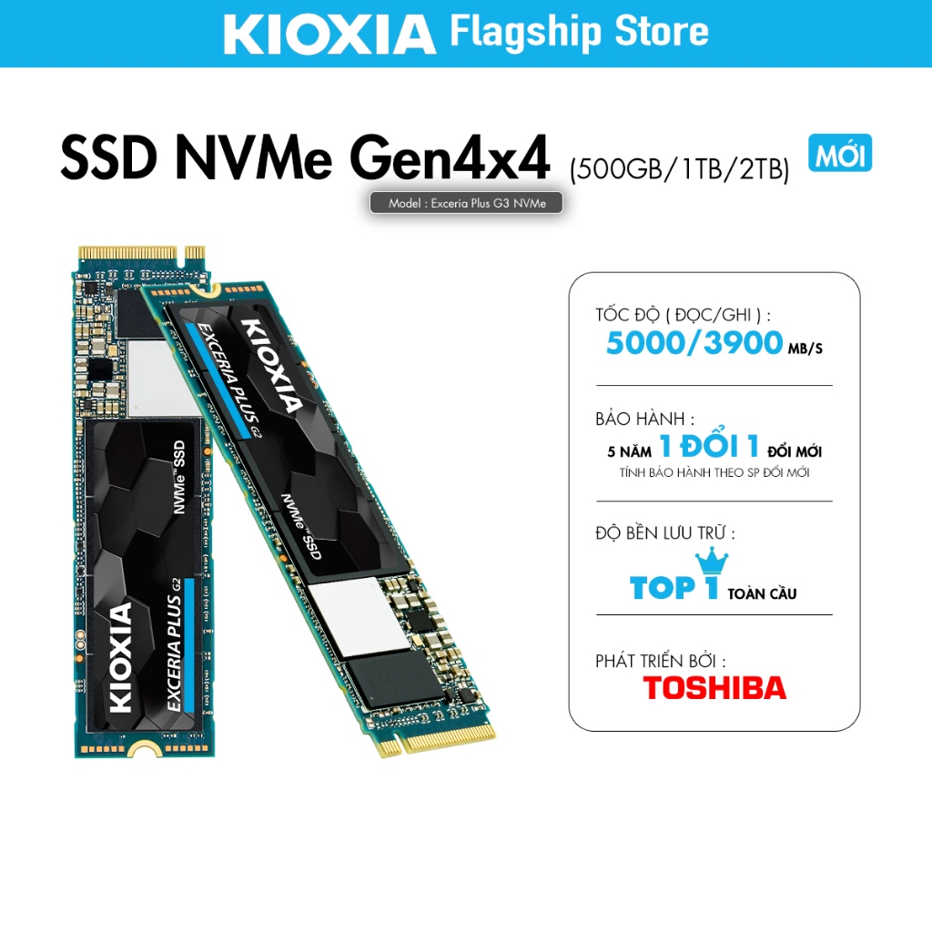 Kioxia M2 PCIe 4.0 NVMe Gen4x4 2280 SSD Hard Drive [ Exceria G2 NVMe ...