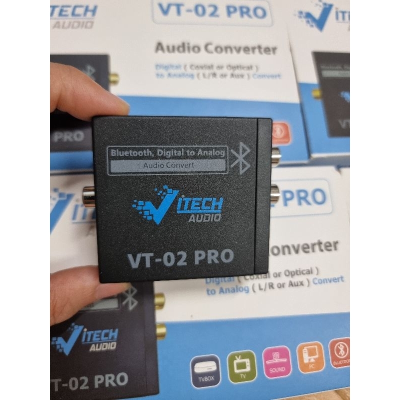 Vitech VT02 PRO optical to analog audio converter VT02PRO wireless Bluetooth connection | Shopee ...
