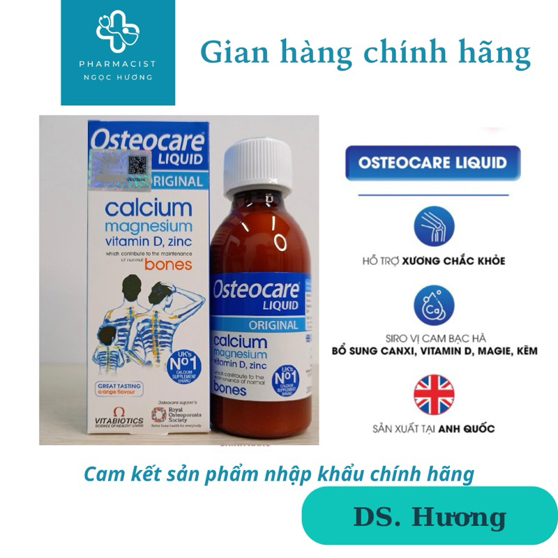 Vitabiotics OSTEOCARE Bone Strengthening Syrup Natural Orange Mint ...