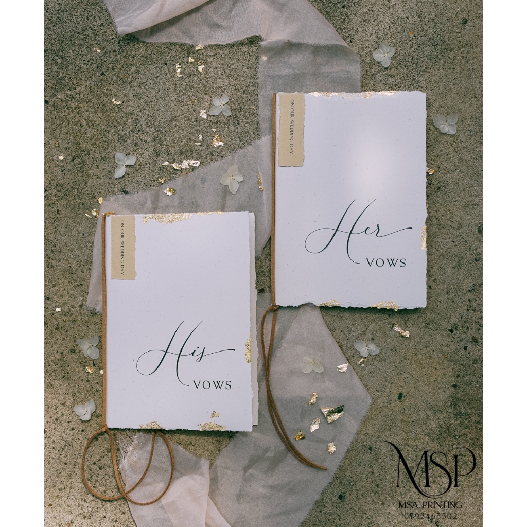 The VOWS - Wedding Vow Card | Shopee Malaysia