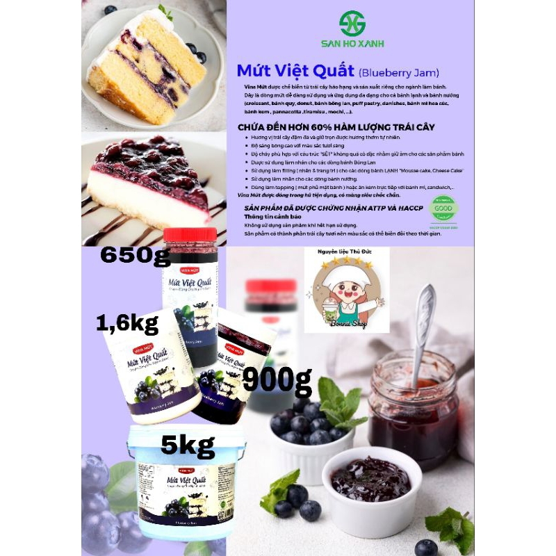 Blueberry Jam VINA 650G - Specialized For Baking, sandwich... | Shopee ...
