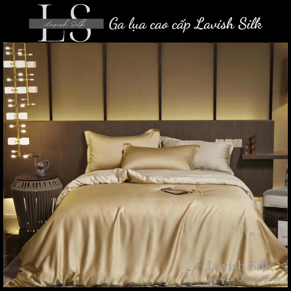 Ls LAVISK SILK African SILK Bedding Set Soft, Cool Gold Color Mix ...