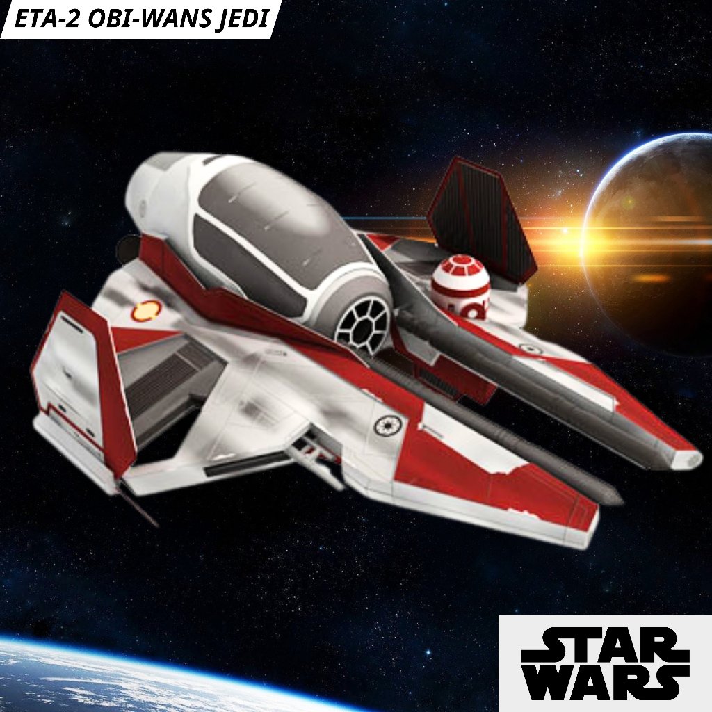 Star Wars - ETA Combat Ship Paper Model - 2 OBI-WANS JEDI | Shopee Malaysia