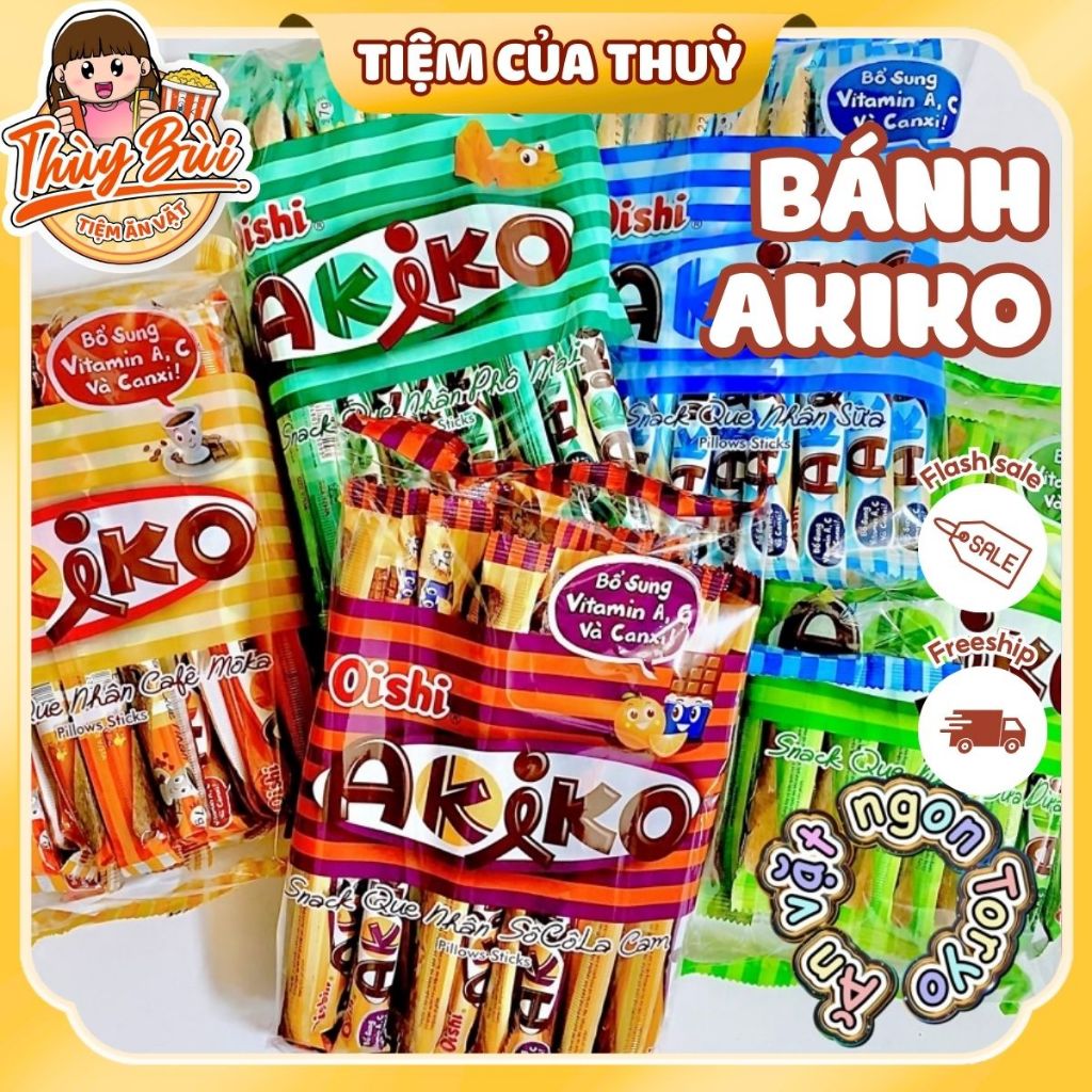 Akiko Oishi Cake Sticks of All Flavors Pack of 20 Bars, Ice Cream Snack ...