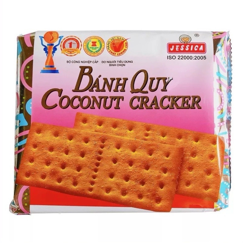 Coconut CRACKER JESSICA 178g / Square COCONUT Biscuit Wrapped In Foil ...