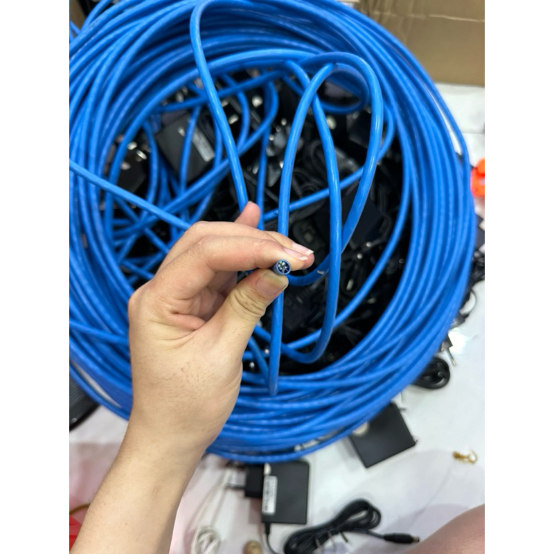 Genuine network cable, ready to press the railing at both ends ...