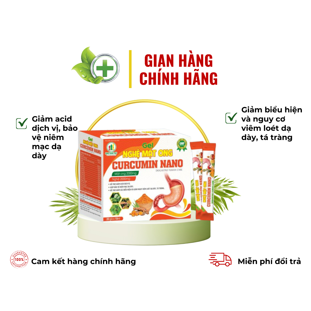 Nano CURCUMIN HONEY TURMERIC GEL - Reduces gastric acid, reduces symptoms and risk of duodenal ...