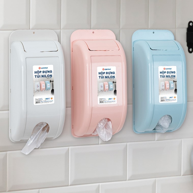 Convenient Wall Mounted Plastic Bag Container, Garbage Bag Storage Box ...