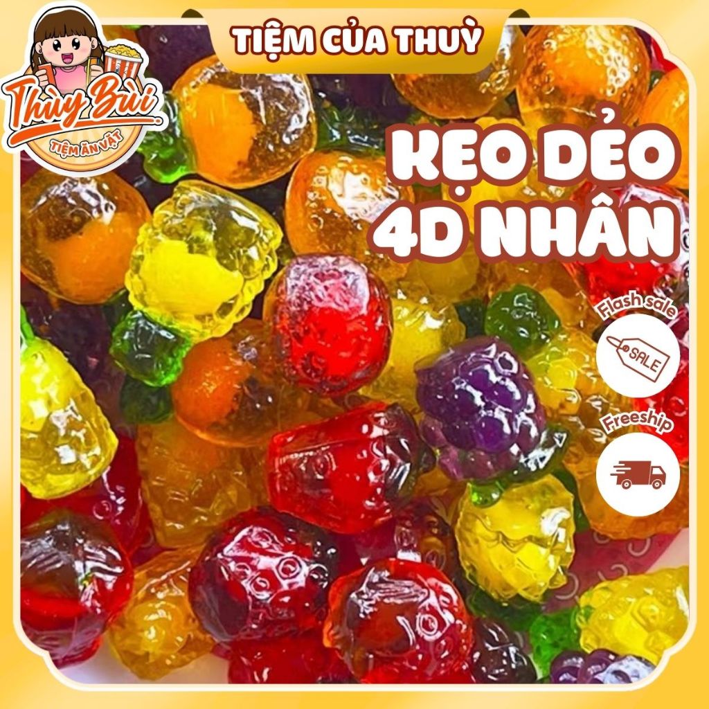 4d Fruit Gummy Candy / Fruit Flavored Gummy Chip Candy, ChipChip Filled ...