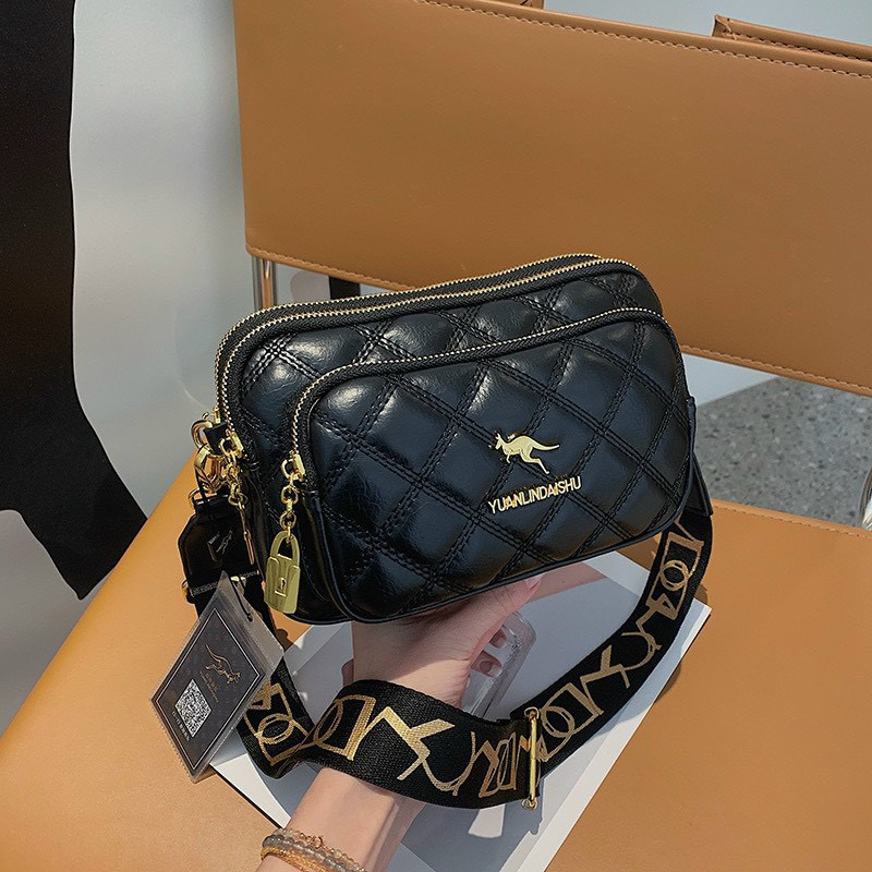Horizontal crossbody bag_large flat strap | Shopee Malaysia