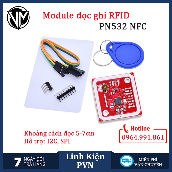 Pn532 NFC RFID Module 5-7CM, Supports I2C, SPI Communication | Shopee ...