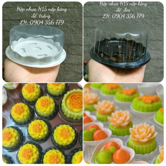 Set Of 100 H15 Plastic Boxes With Flat Lid (Black / White Sole ...