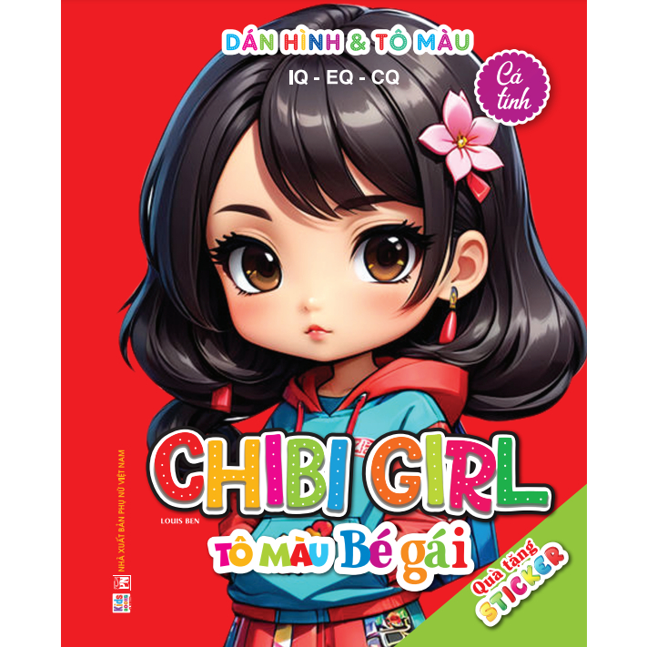 Book - Stickers & Coloring - Chibi Girl Coloring for Girls ...