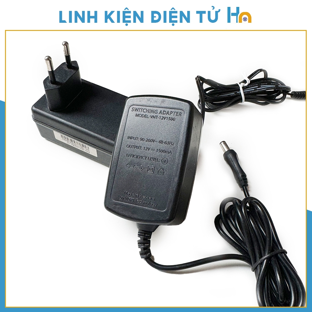 Power adapter 12v 1.5A round jack 5x5x2.1mm, used for cooling fans ...