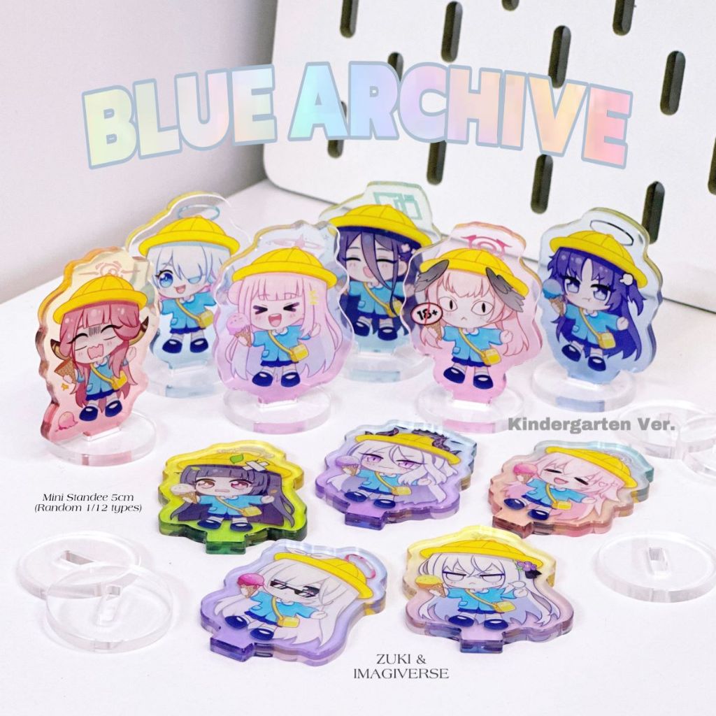 [SET] Blue Archive game color acrylic mini standee model (Kindergarten ...