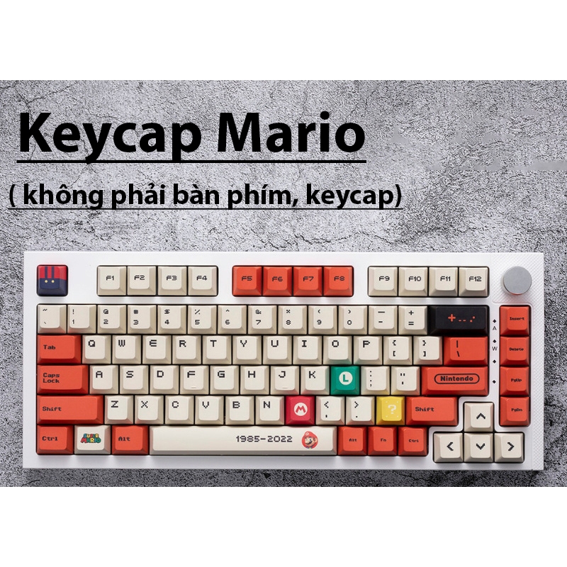 Red Mario Keyboard Keycap With PBT profile Cherry Material For 126 Key ...