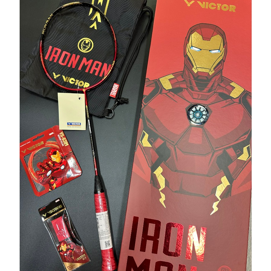 Genuine VICTOR IRON MAN Badminton Racket Set (Including 1 racket, 1 ...