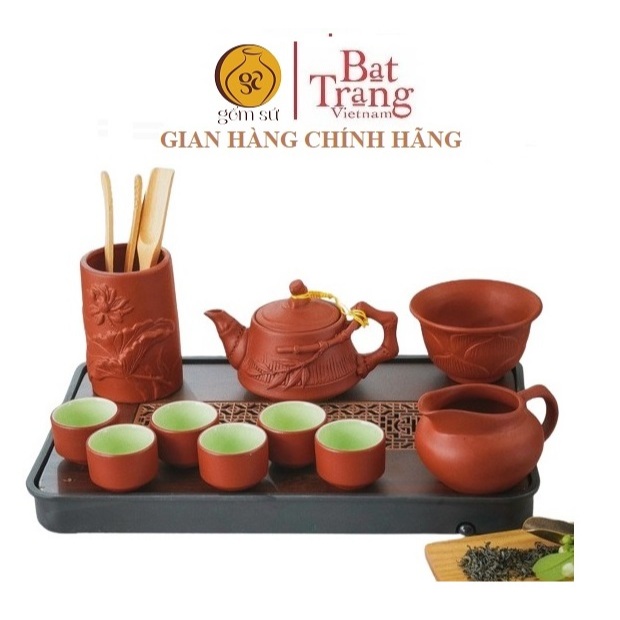 SA Bat Trang journalist teapot with square structure pattern Piece ...