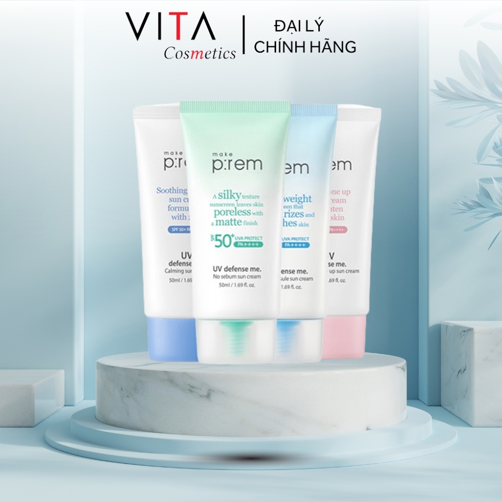 Make P:Rem Sunscreen 50ml Korean UV Defense Me Make Prem Tone Lifting ...