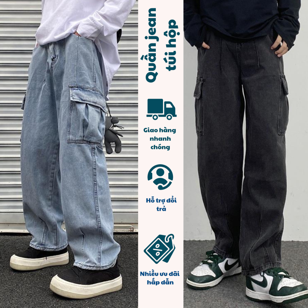 Fabuman men's and women's wide-pocket Cargo pants, loose-fitting Unisex ...