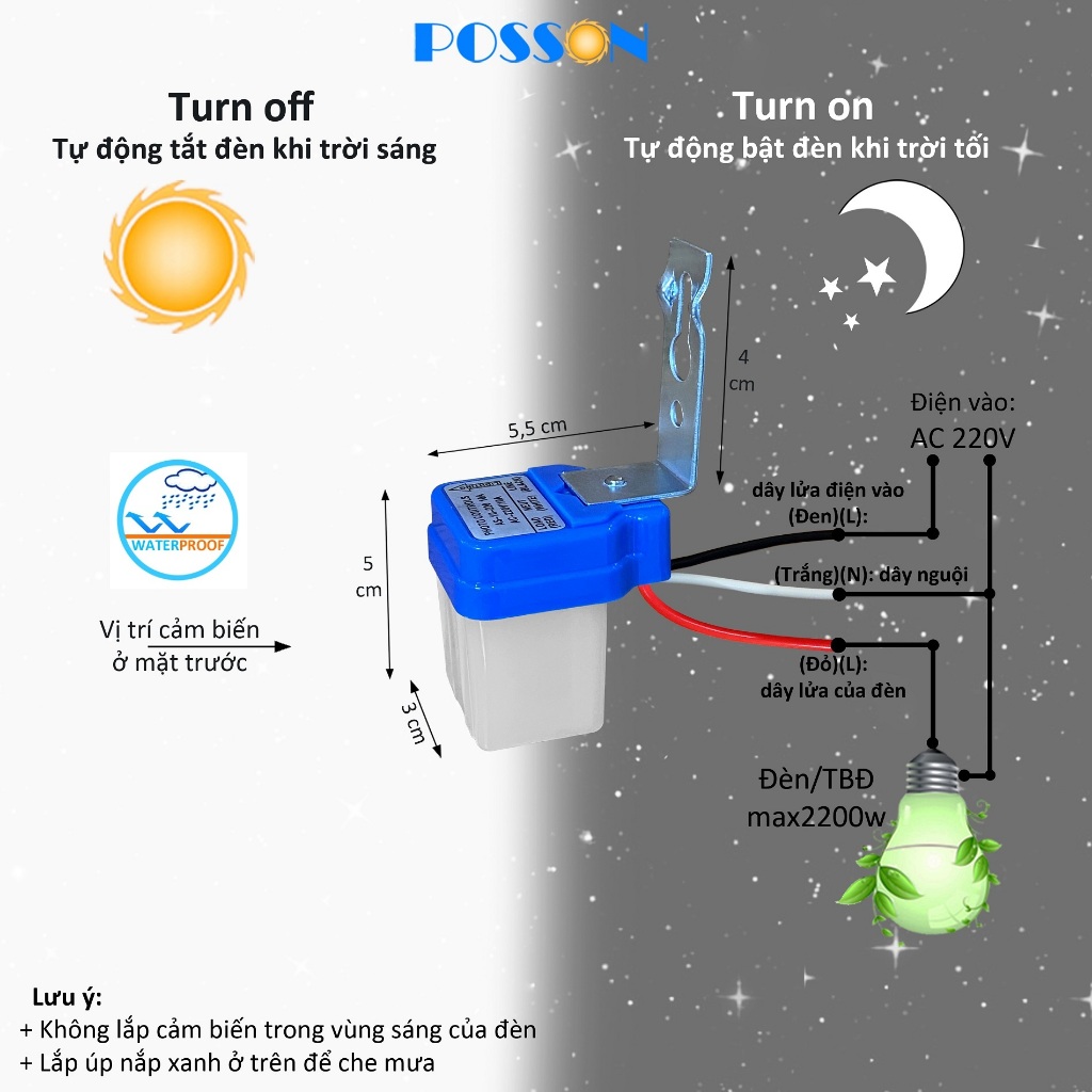Smart outdoor light touch light sensor switch that automatically turns ...
