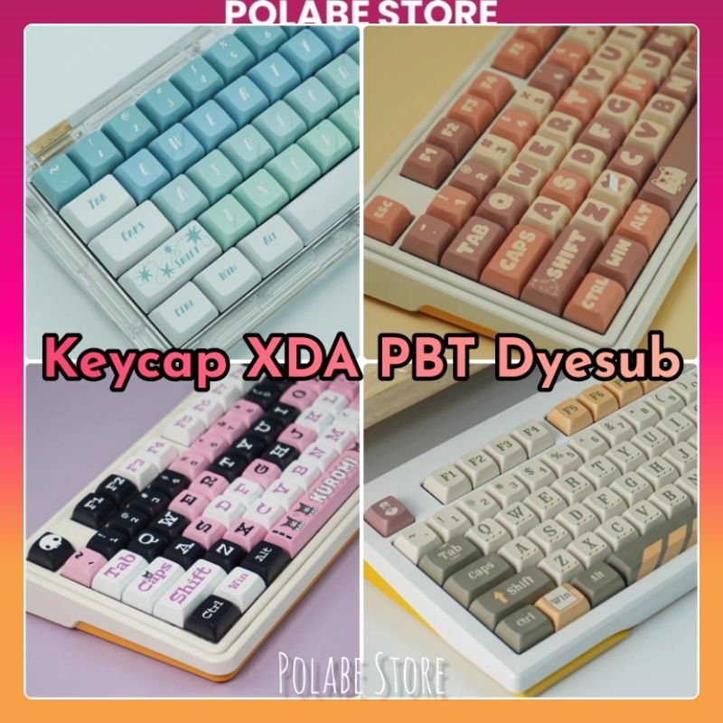 Keycap XDA Kuromi Sanhua Cat profile Mechanical Keyboard Polabe Store ...