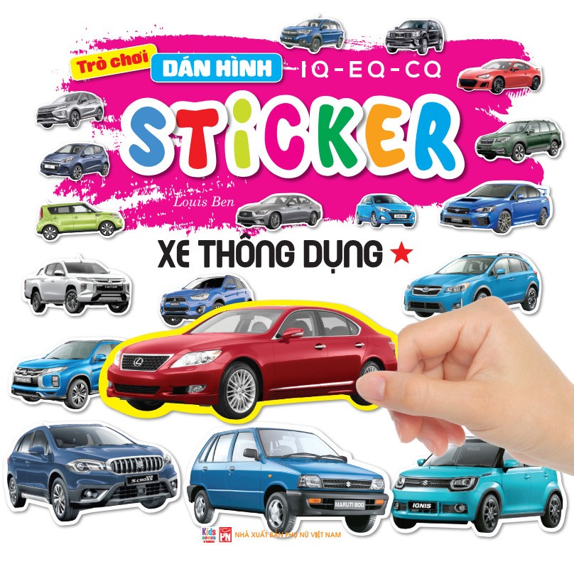 Book - Peel and Stick Stickers - Common Vehicles - Train your baby's IQ ...