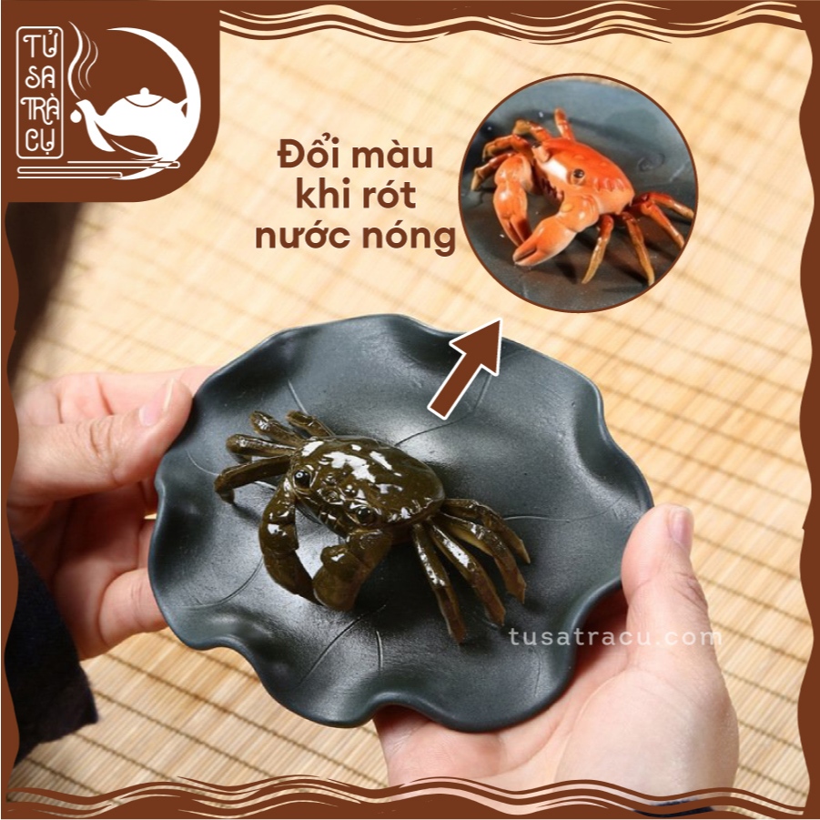 Crabs change color to decorate high-end tea tables, crab tea cups ...