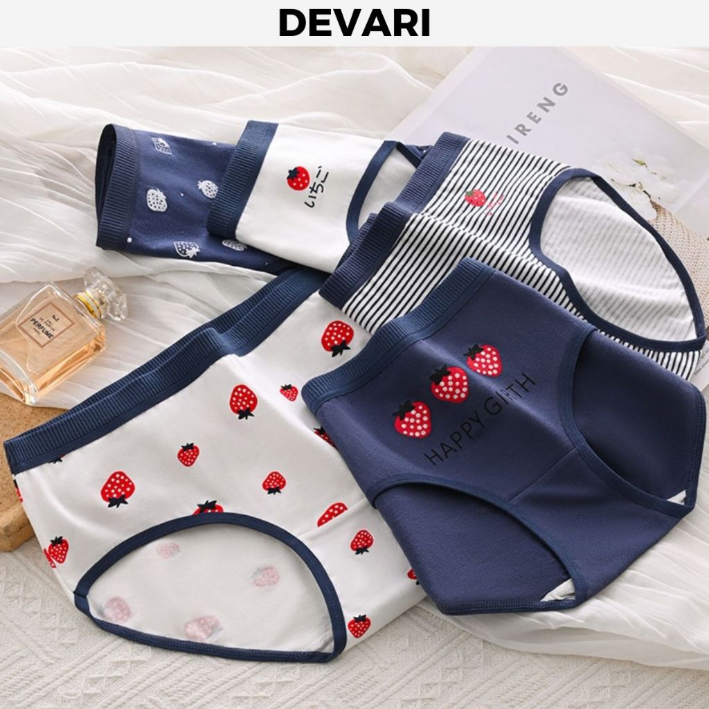 Cotton women's underwear with two layers of antibacterial waistband and ...
