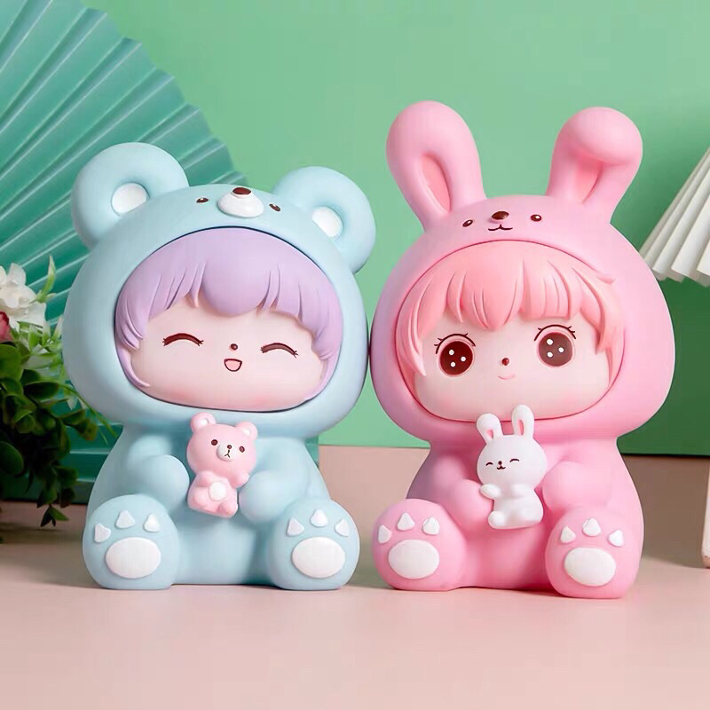 (With 6 Colors 1 Pen) Baby Plaster Statue Hugging Bear (20-25cm ...